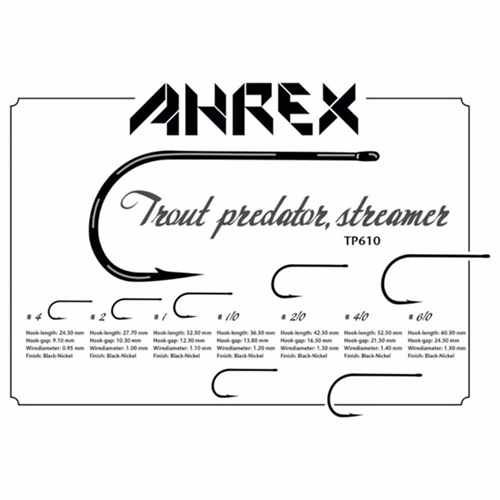 Ahrex Tp610 Trout Predator Streamer #6/0 Hooks for